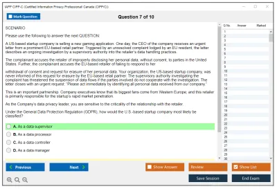 Updated IAPP CIPP-C Exam Prep Practice Test Engine and PDF
