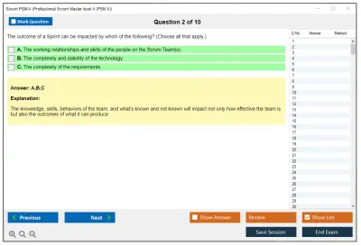 Updated Scrum PSM-II Exam Prep Practice Test Engine and PDF
