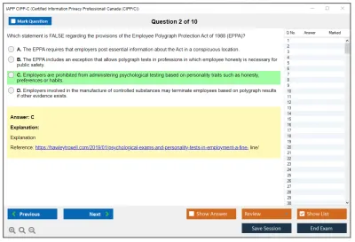 Updated IAPP CIPP-C Exam Prep Practice Test Engine and PDF